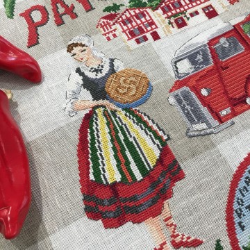 Linen «Délices du Pays Basque» Tea towel